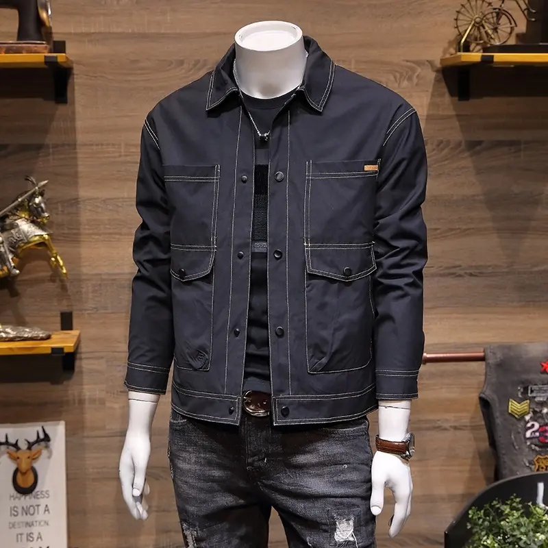 Supply High quality fashion Men's Bomber Jacket coats Autumn winter Jacket for mens wholesale ...