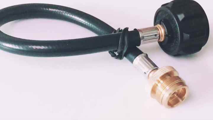 4-foot PVC LPG Gas Propane Hose and Adapter for Refill