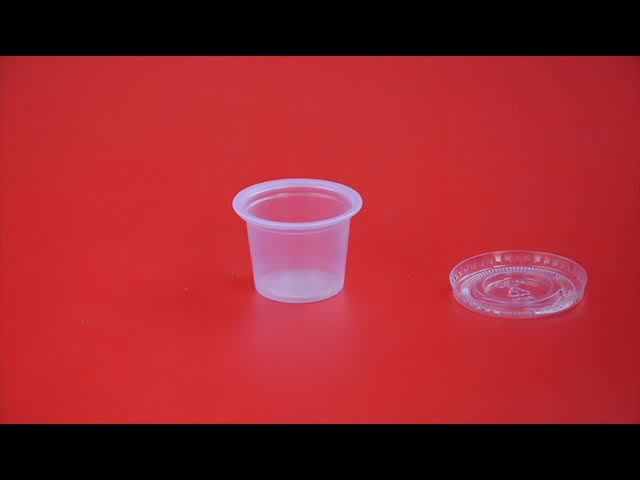 1 Oz Clear Plastic Cup with Lid - Eco Friendly & Disposable