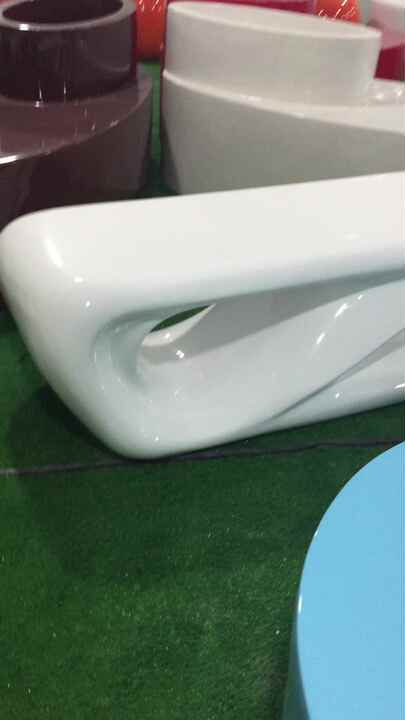 Modern Fiberglass Drift Moon Bench - Durable & UV Protected