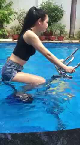 Swimming Pool Fitness - Underwater Bicycle for Exercise