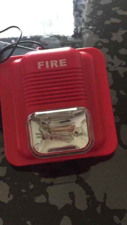 SL-82 Fire Alarm System Red Flashing Light Siren - 100db Smoke Alarm ...