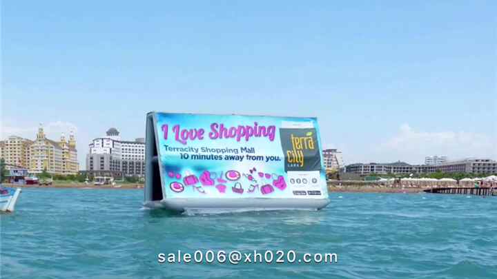 Customized Size Cheap Inflatable Water Floating Billboard Inflatable ...