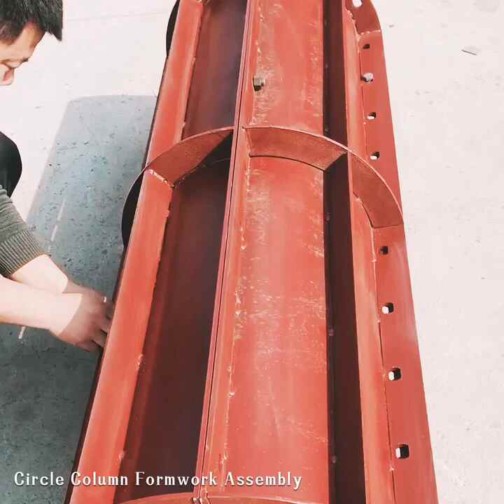 Construction Steel Frame Concrete Round Column Pillar Block Molds ...