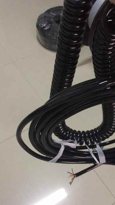 Spiral cable for mobile lighting vehicles Lighthouse lifting PU cable ...