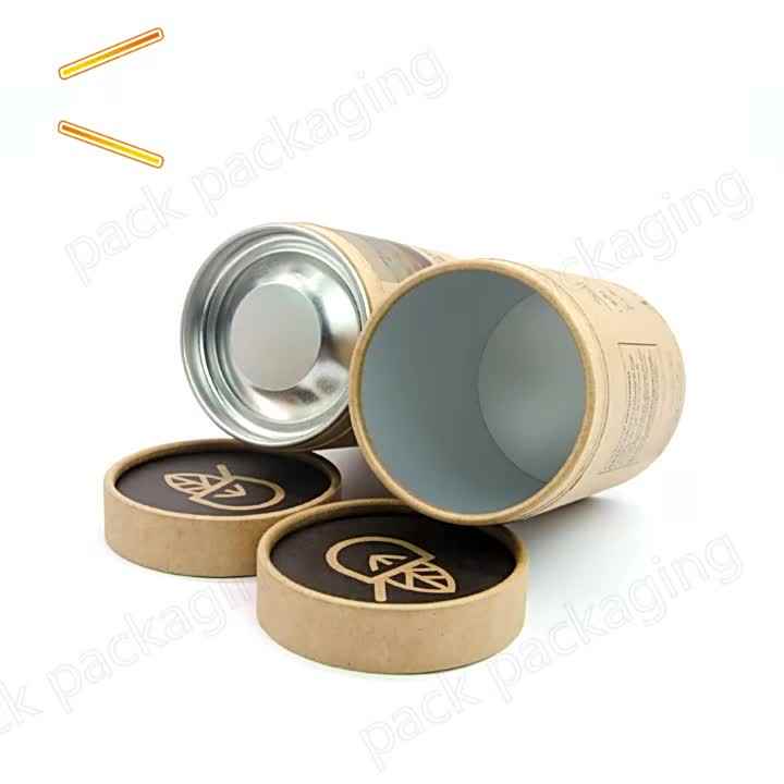 Food Grade Cardboard Cylinder Boxes For Packing Protein Powder Kraft ...