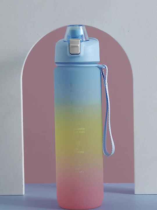 Motivational Water Bottles - 1L Plastic Flasks with Rope