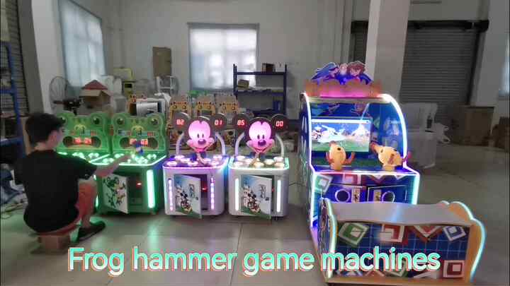 Kids Hitting Hammer Whack a Mole Game Machine - Coin-operated