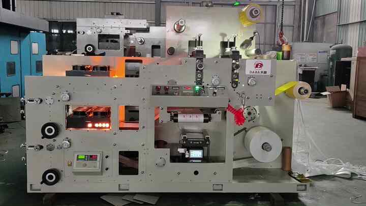 2 Colors Flexo Paper Sticker Label Roll to Roll Printing Machine