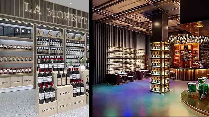 YSshelves Design Wine Shop Supermarket Display Cabinet Led Store Liquor Wooden Wine Shelving ...