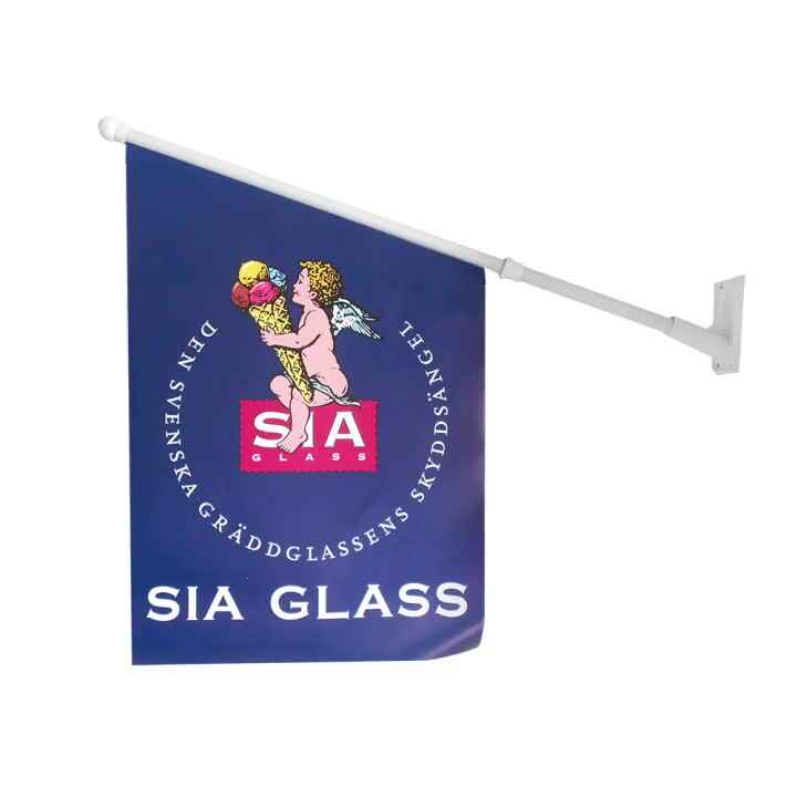 Custom Wall Mounted Flag Pole - Ideal for Outdoor Advertising