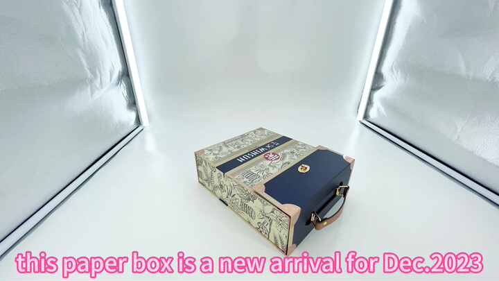 Luxury Briefcase Shape Rigid paper box With Handle 2024 new Design ...