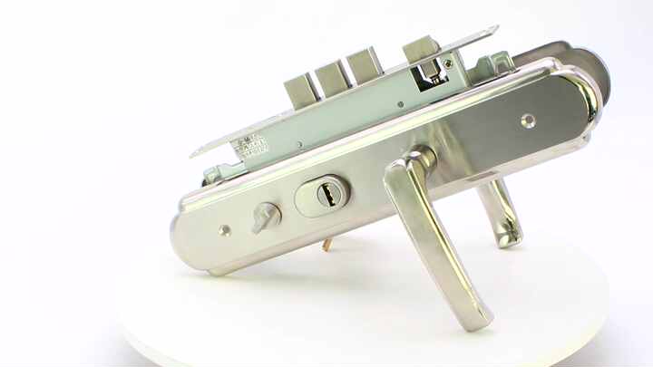 SUS304 Satin Security Door Lock with 68 Cylinder and 3 Keys - Durable ...