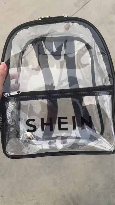Custom Logo Clear Transparent Zipper School Bag PVC Zipper Backpack Bag ...