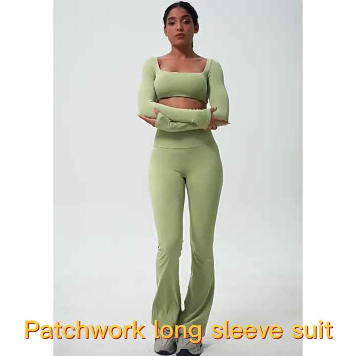 Custom High Elastic Breathable 4 Piece Yoga Set for Women