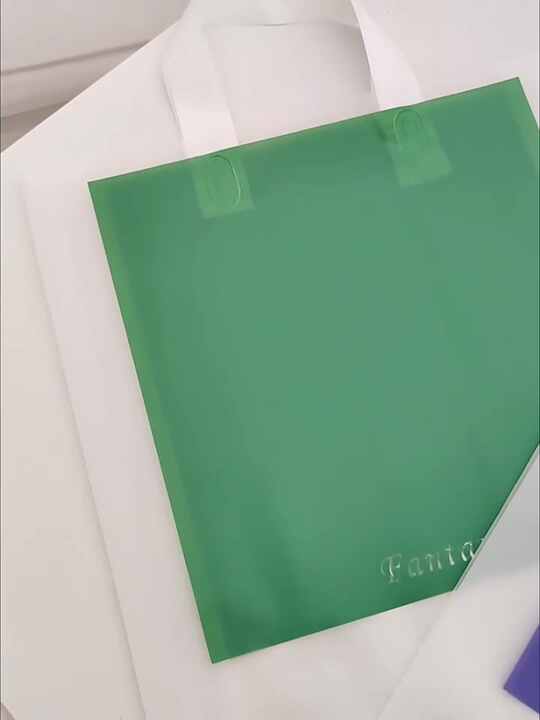 large plastic colored clear pvc tote bag frosted plastic shopping bag ...