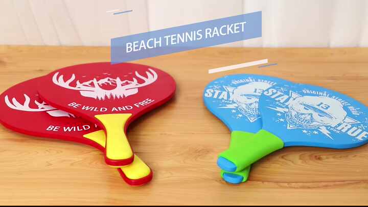 Wood Beach Bat Wooden Beach Ball Paddle Rackets Custom Beach Tennis ...