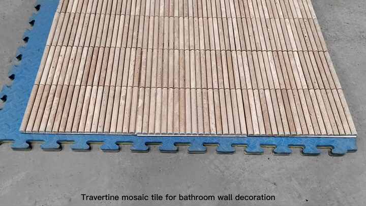 New Design Beige Travertine Wands Curve Fluted Marble Tile
