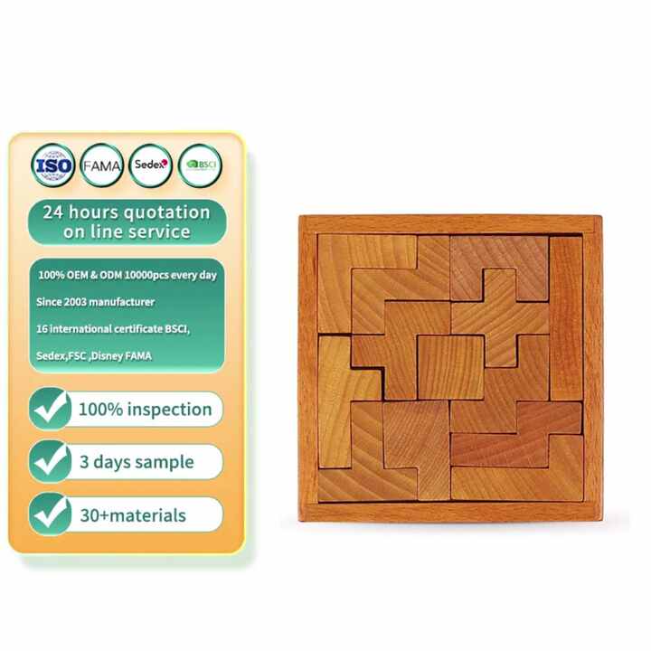 Wooden Brain Teaser Puzzles - Challenge & Fun for All