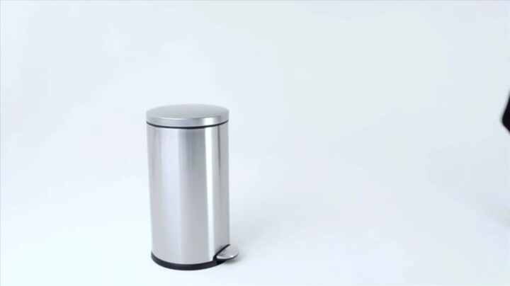 Stainless Steel Workbench Trash Can Dust Bin Tablewares Eco-Friendly 5L ...