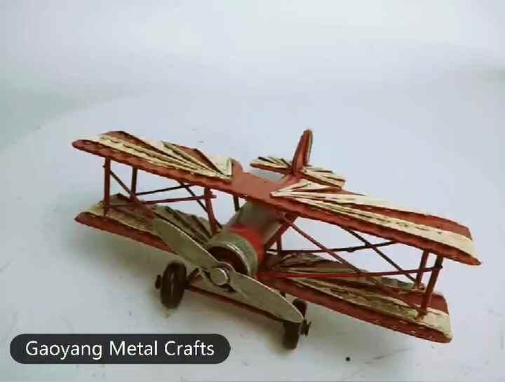 Vintage Metal Crafts Plane Model - Retro Aircraft Glider