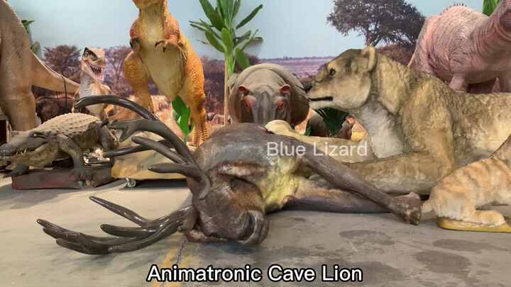 Electric Animatronic Prehistoric Animal - Cave Lion Model