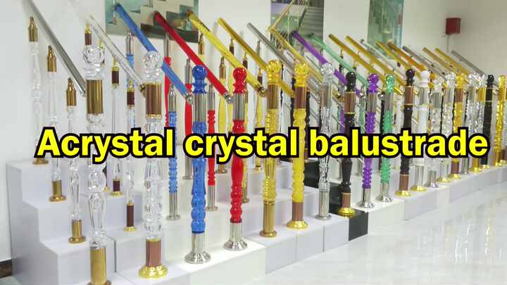Modern Roman Stair Balcony Outdoor Railing - Crystal Balustrade