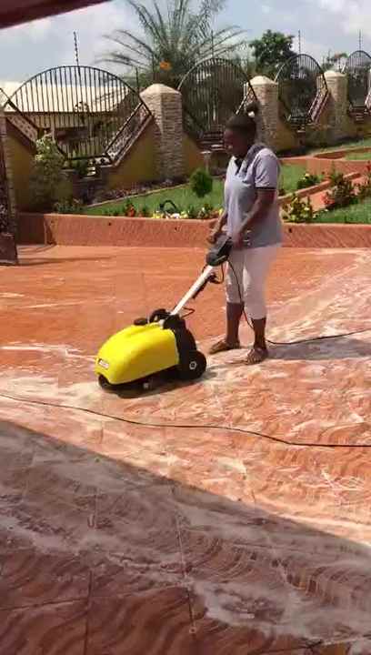 single disc walk behind mini electric cement rubber epoxy tile floor ...