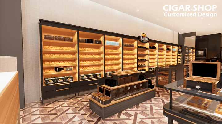 Custom Tobacco Display - Elegant Cigar Shop Solutions