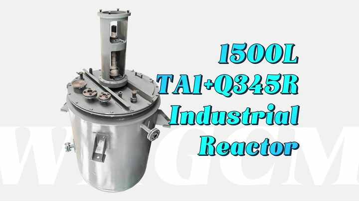 ASME-U CE EAC 1500L Jacket Heating Titanium Industry Reactor with Flat ...