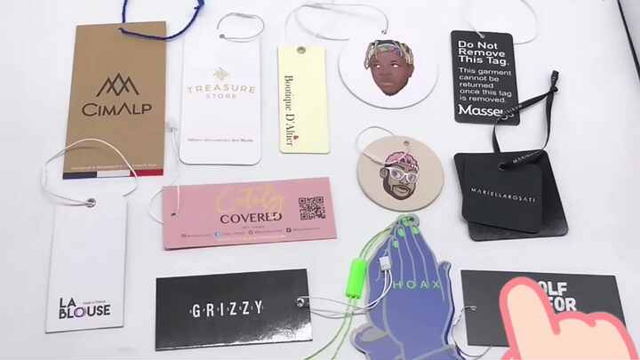Custom Printed Logo Name Hang Tags Garment Swing Tags Clothes Hanging ...