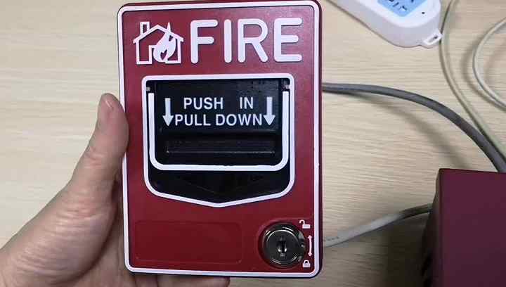 Fire Alarm Red Pull down Station - Emergency Button