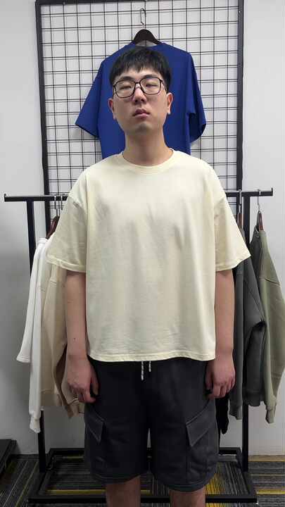Shop High Quality Cropped Length Box Fit Men Oversize T-Shirt Custom ...