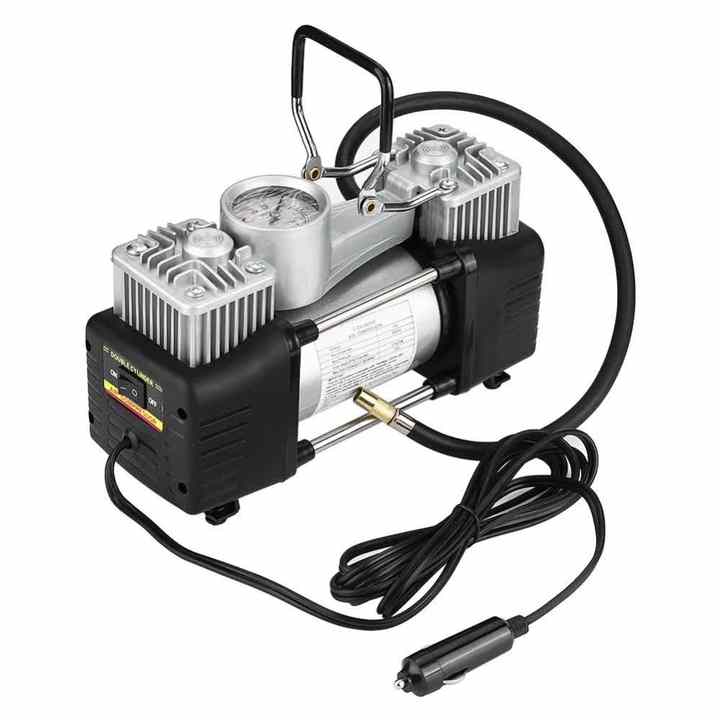 Heavy Duty Double Cylinder Tire Tyre Inflator Portable Mini Car Pump ...