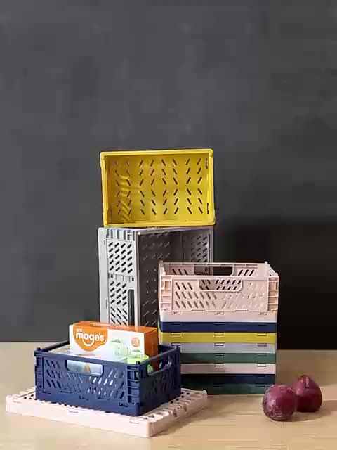 Office Stationery Clothes Folding Plastic Storage Basket Desktop ...