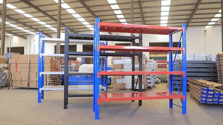 Customized Industrial Workshop Display Shelving - Metal Storage Racks