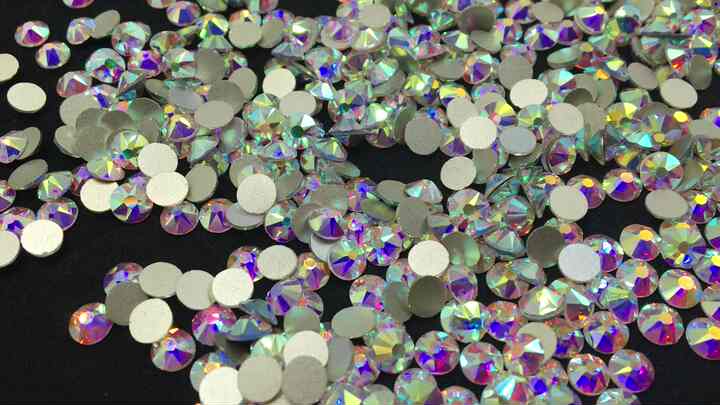 Oleeya Bling New Colors 2088 16cut SS16 Rose Gold AB Nail Crystals ...