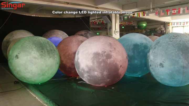 Giant Inflatable LED Lighting Moon Balloon for Parties & Events ...