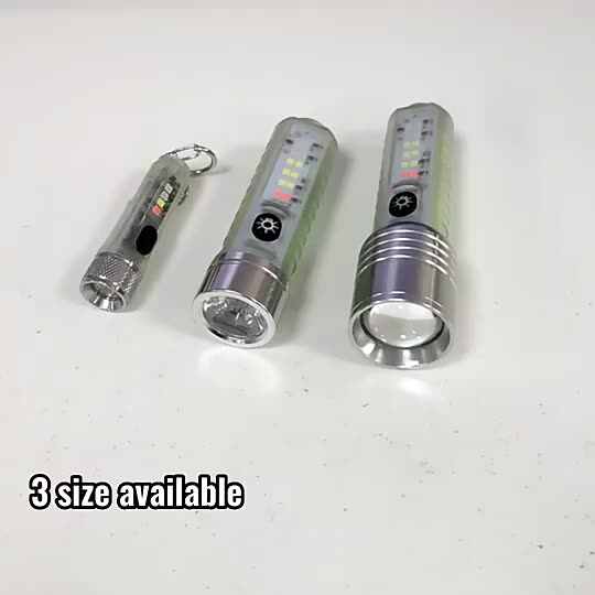Toby's Super Bright Side Light - Emergency Zoomable Flashlight