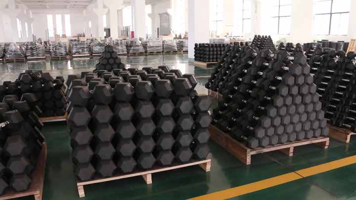 Factory Direct Selling Gym Custom Dumbbells Rubber Hex Dumbell Set Free ...