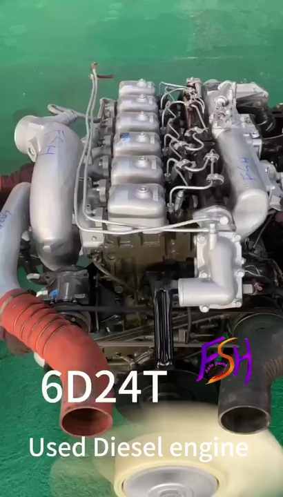 6D24T Mitsubishi mezclador usado motor diesel 6 cilindros motor diesel ...