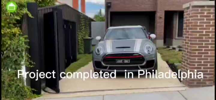 Custom Made 90° Angle Black Automatic Sliding Driveway Gate - Eco ...