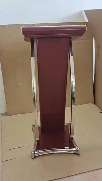 Wooden Rostrum, Professional Church Podium With Microphone Equipment ...