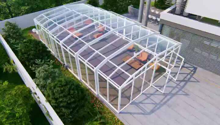 XBH Luxury Automatic Aluminum Sunroom Glass Houses