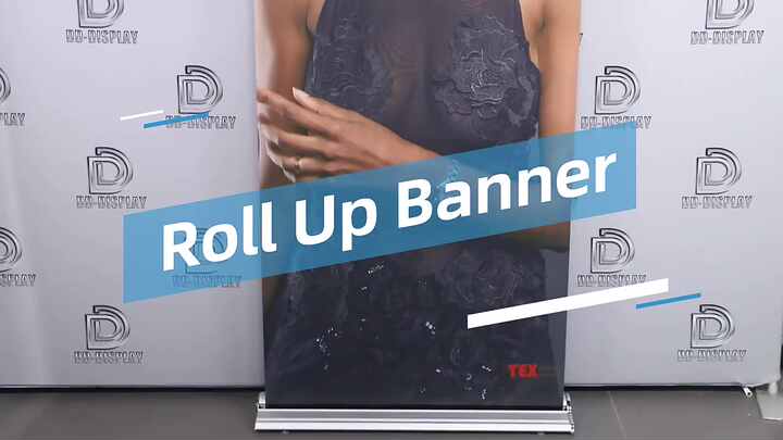 Retractable Scroll Banner Standee - Teardrop Base Roll Up
