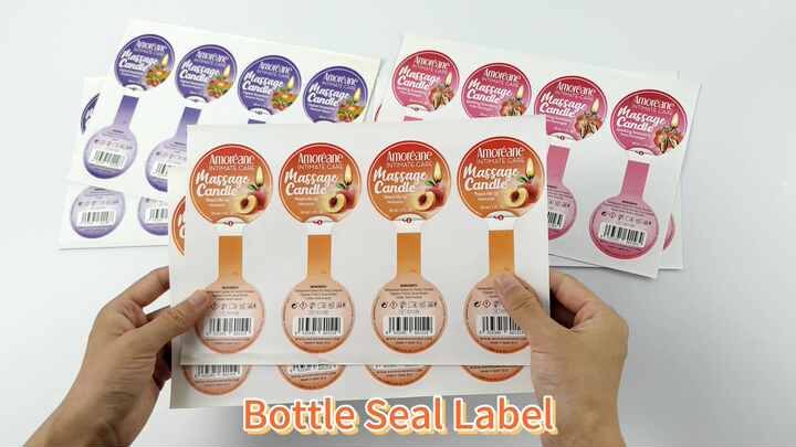 Easy to Tear Partial Adhesive Bottle Cover Tamper Proof Sealing Multi ...