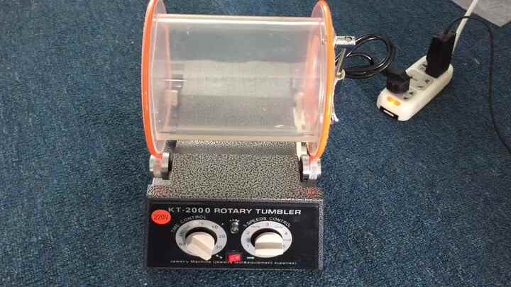 220V 5kg capacity silver polishing machine rotary rock tumbler machine ...