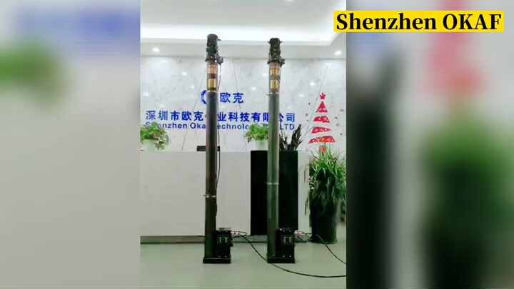 OKAF 5M 6M 8M Electric Telescopic Mast Telecommunication Tower for ...