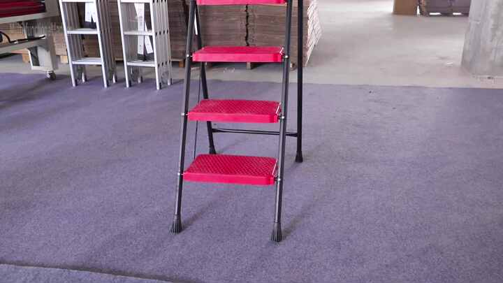 Latest Collapsible Double Side Iron Ladders 4 Step Warehouse Ladder ...