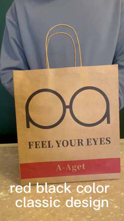 Famous Brand Shop Logo Printed Optical Paper Bag Different Size Custom ...